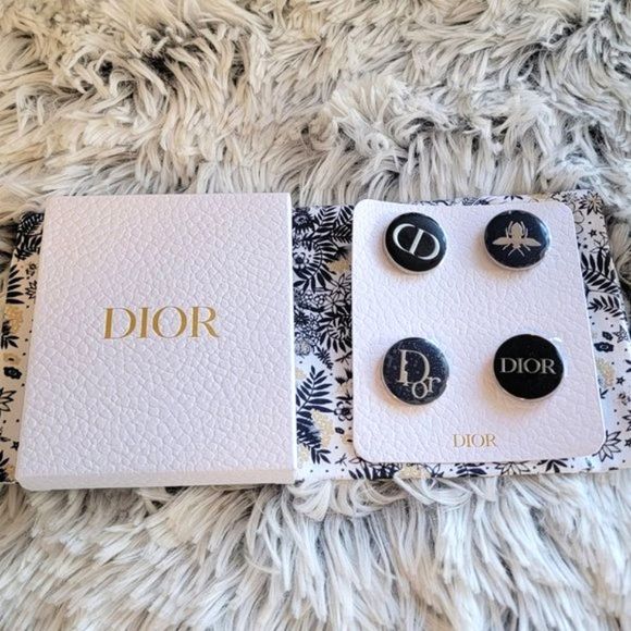 Dior | Other | Dior4 Piece Metal Pin Set | Poshmark